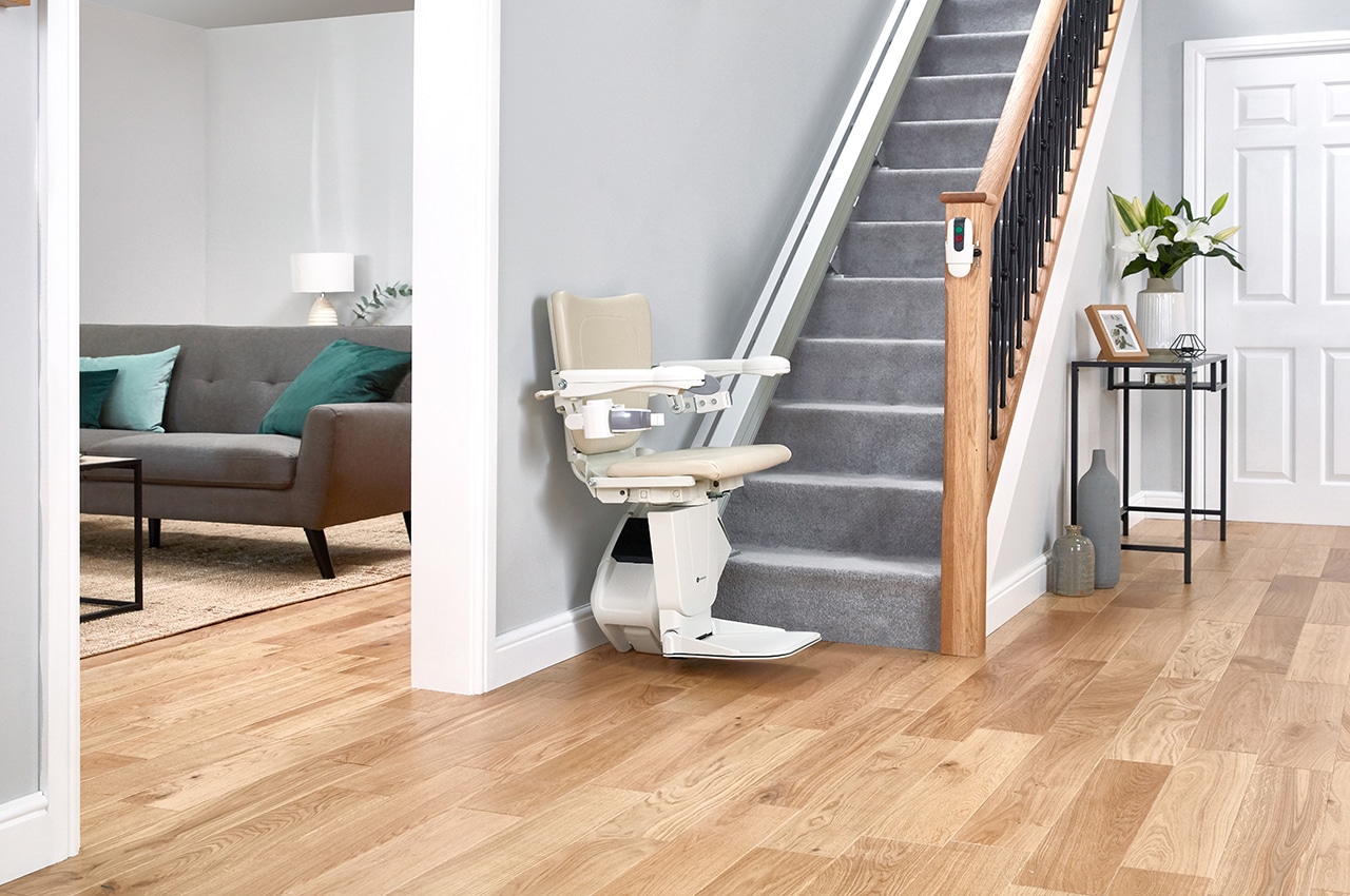 The Handicare 1100 Straight Stair Lift Makes Your Home Safer – Lifecare ...